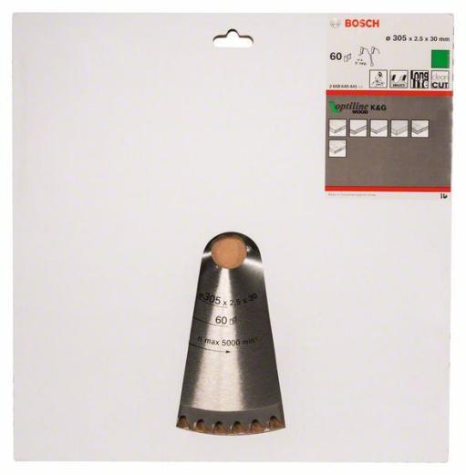 List kružne testere Optiline Wood Bosch 2608640441, 305 x 30 x 2,5 mm, 60