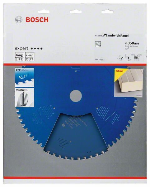 List kružne testere Expert for Sandwich Panel Bosch 2608644165, 350 x 30 x 2,9 mm, 60