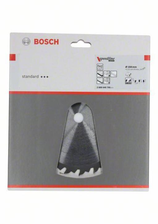 List kružne testere Speedline Wood 184 x 16 x 2,2 mm, 24 Bosch 2608640795, 184 x 16 x 2,2 mm, 24