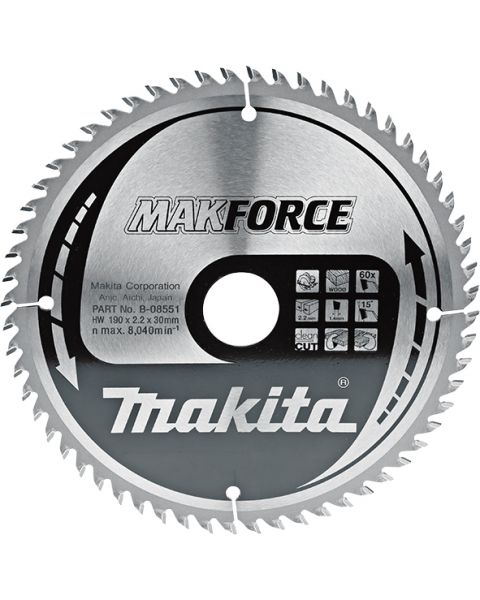 Makita List za testeru od tvrdog metala, MAKForce, sa 60 zubaca B-08551