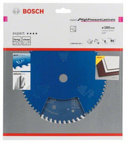 List kružne testere Expert for High Pressure Laminate Bosch 2608644132, 160 x 20 x 2,2 mm, 48