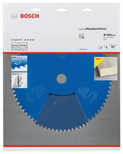 List kružne testere Expert for Sandwich Panel Bosch 2608644148, 450 x 30 x 3,4 mm, 86