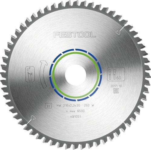 Festool Posebne testere(aluminijum) 216x2,3x30 W60, 491051