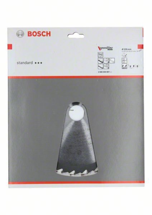 List kružne testere Speedline Wood 235 x 30/25 x 2,4 mm, 30 Bosch 2608640807, 235 x 30/25 x 2,4 mm, 30