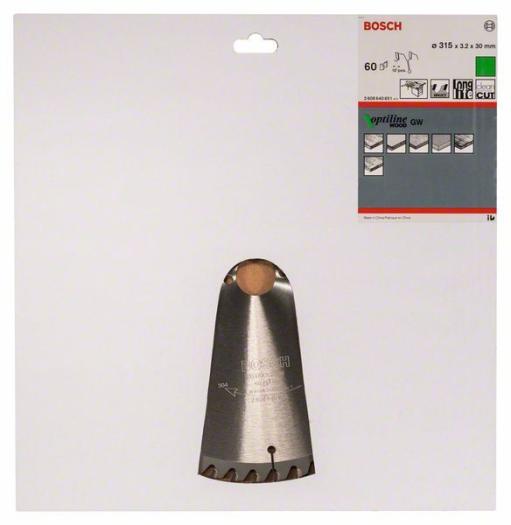 List kružne testere Optiline Wood Bosch 2608640651, 315 x 30 x 3,2 mm, 60