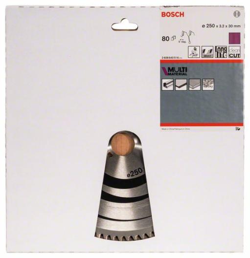 List kružne testere Multi Material Bosch 2608640516, 250 x 30 x 3,2 mm; 80