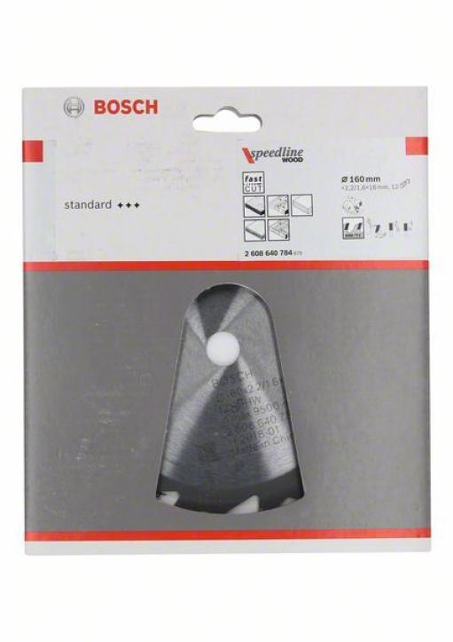 List kružne testere Speedline Wood Bosch 2608640784, 160 x 16 x 2,2 mm, 12