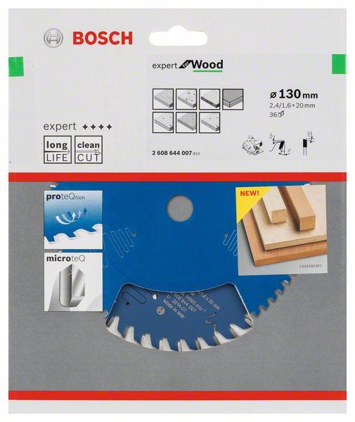List kružne testere Expert for Wood Bosch 2608644007, 130 x 20 x 2,4 mm, 36