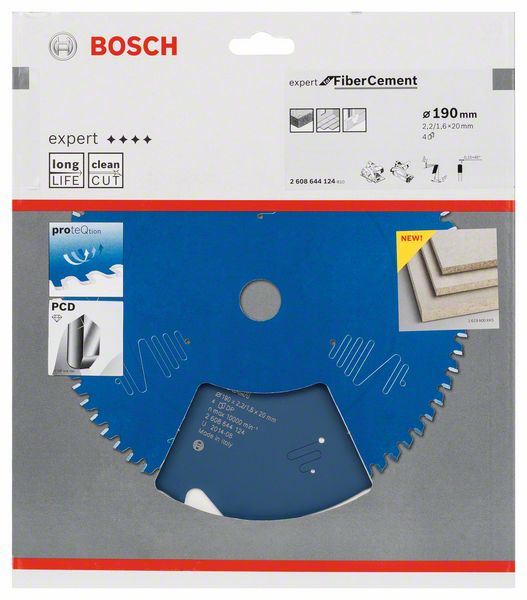 Expert for Fibre Cement list kružne testere Bosch 2608644124, 190 x 20 x 2,2 mm, 4