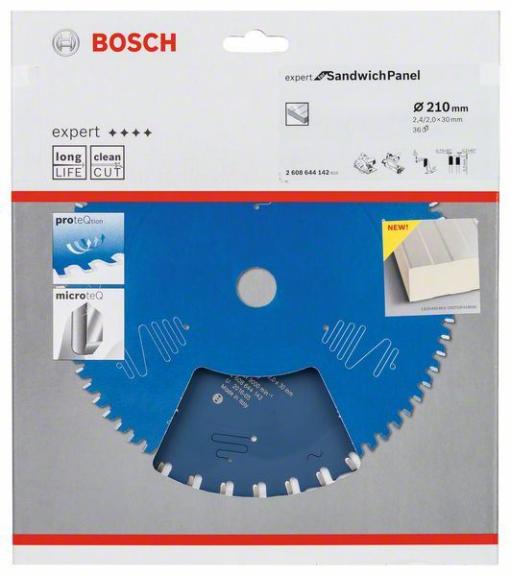 List kružne testere Expert for Sandwich Panel 210 x 30 x 2,4 mm, 36 Bosch 2608644142, 210 x 30 x 2,4 mm, 36