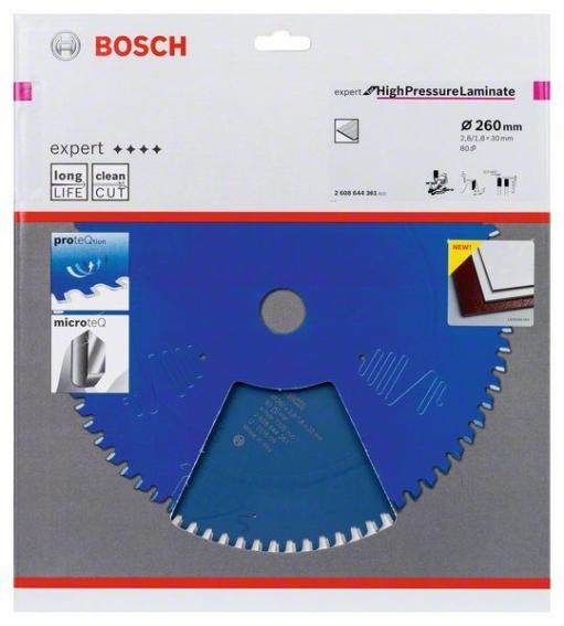 List kružne testere za laminat EX TR B 260x30-80 Bosch 2608644361, EX TR B 260x30-80