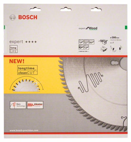 List kružne testere Expert for Wood Bosch 2608642509, 300 x 30 x 3,2 mm, 60