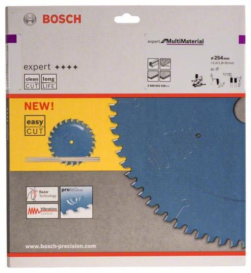 List kružne testere Expert for Multi Material Bosch 2608642528, 254 x 30 x 2,4 mm, 80