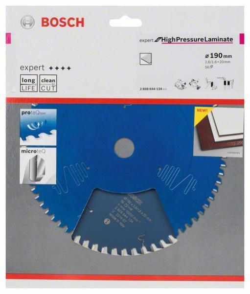 List kružne testere Expert for High Pressure Laminate Bosch 2608644134, 190 x 20 x 2,6 mm, 56