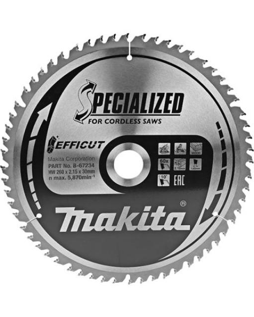 Makita List za testeru od tvrdog metala EFFICUT B-67256