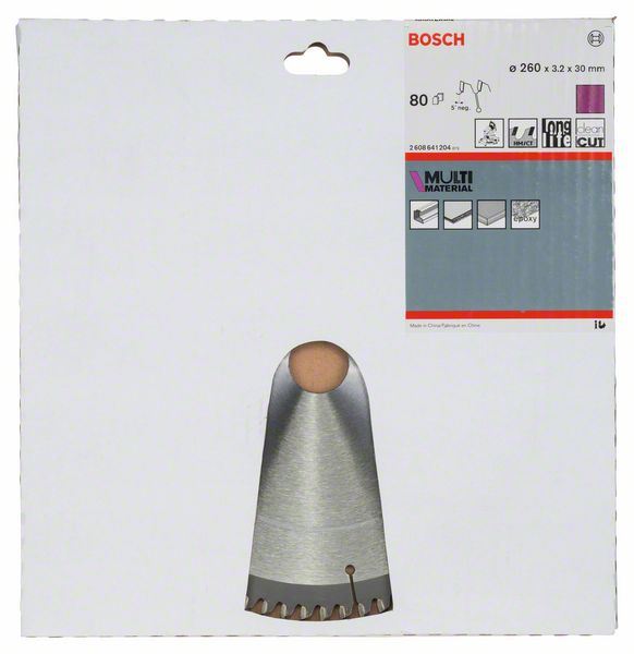 List kružne testere Multi Material Bosch 2608641204, 260 x 30 x 3,2 mm; 80