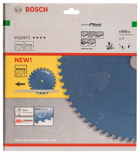 List kružne testere Expert for Wood Bosch 2608642496, 210 x 30 x 2,4 mm, 48