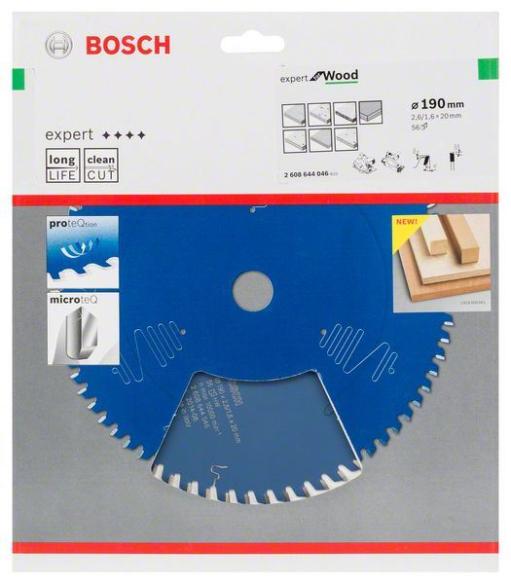 List kružne testere Expert for Wood Bosch 2608644046, 190 x 20 x 2,6 mm, 56