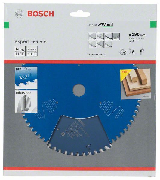 List kružne testere Expert for Wood Bosch 2608644050, 190 x 30 x 2,6 mm, 56