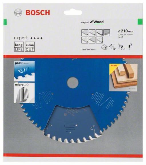 List kružne testere Expert for Wood Bosch 2608644057, 210 x 30 x 2,4 mm, 56