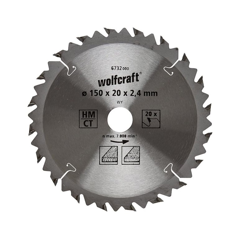 Wolfcraft 6732000 List kružne testere cirkulara, 150x20x2.4mm