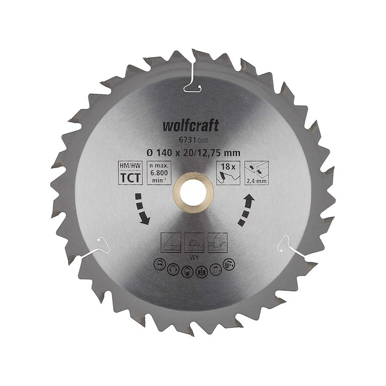 Wolfcraft 6731000 List kružne testere cirkulara, 140×12.75×2.4mm
