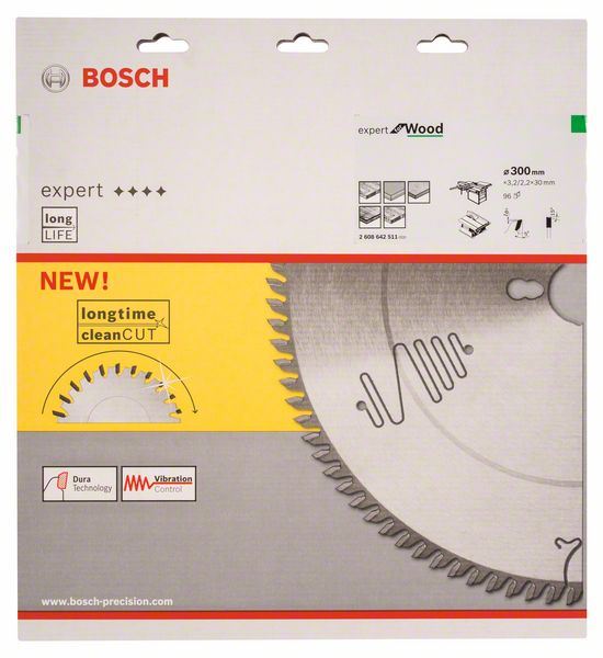 List kružne testere Expert for Wood Bosch 2608642511, 300 x 30 x 3,2 mm, 96