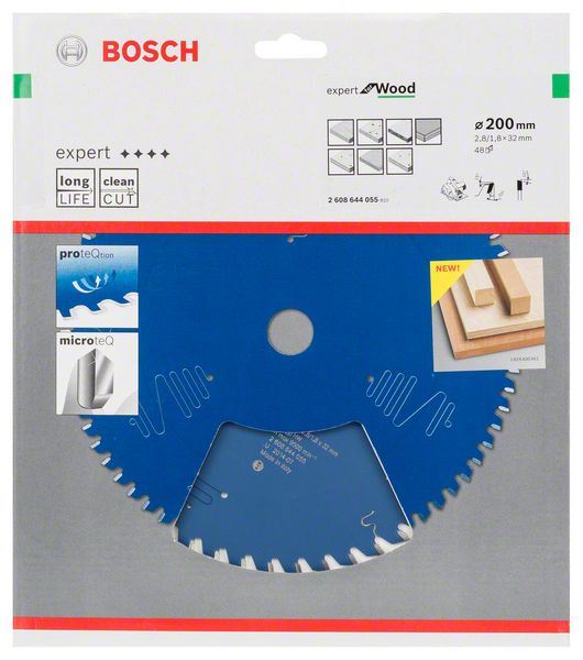 List kružne testere Expert za drvo 200 x 32 x 2,8 mm, 48 Bosch 2608644055