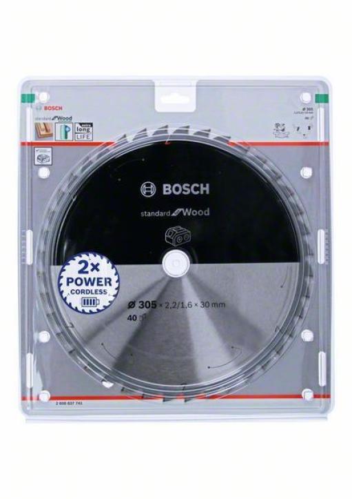 Standard za drvo list kružne testere za akumulatorske testere 305x2,2x30 T40 Bosch 2608837741