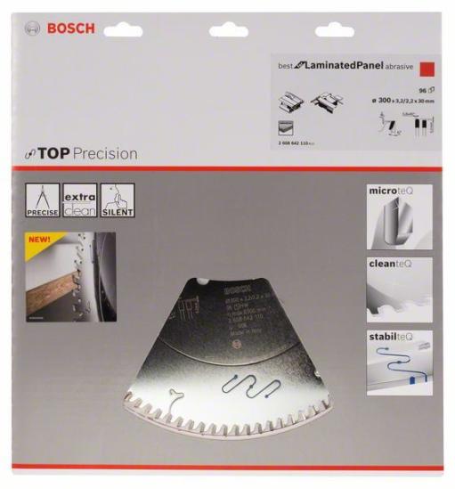 List kružne testere Top Precision Best for Laminated Panel Abrasive Bosch 2608642110, 300 x 30 x 3,2 mm, 96