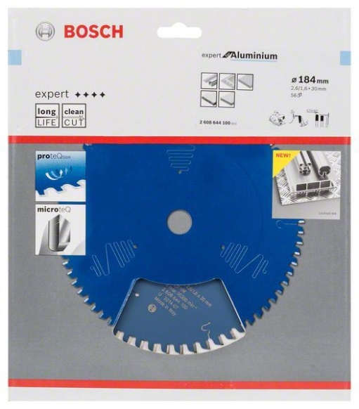 List kružne testere Expert for Aluminium Bosch 2608644100, 184 x 30 x 2,6 mm, 56