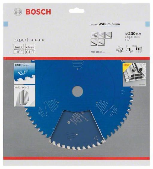 List kružne testere Expert for Aluminium Bosch 2608644106, 230 x 30 x 2,8 mm, 64