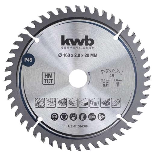 KWB 49584568 list kružne testere za drvo 160 x 20 mm, 48T