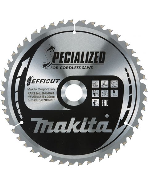 Makita List za testeru od tvrdog metala EFFICUT B-64624