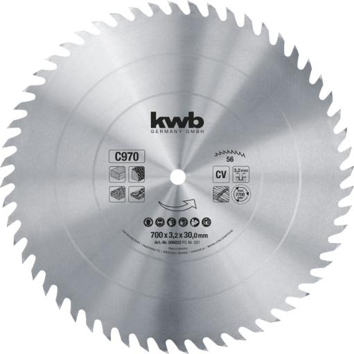 KWB 49597022 list za cirkular za drvo 700 x 30 mm, 970C