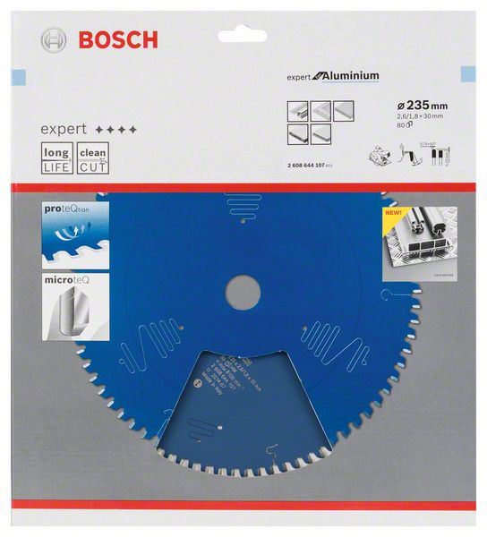 List kružne testere Expert for Aluminium 235 x 30 x 2,6 mm, 80 Bosch 2608644107, 235 x 30 x 2,6 mm, 80