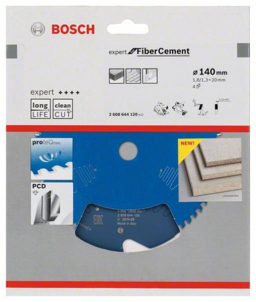 List kružne testere Expert for Fibre Cement 140 x 20 x 1,8 mm, 4 Bosch 2608644120, 140 x 20 x 1,8 mm, 4