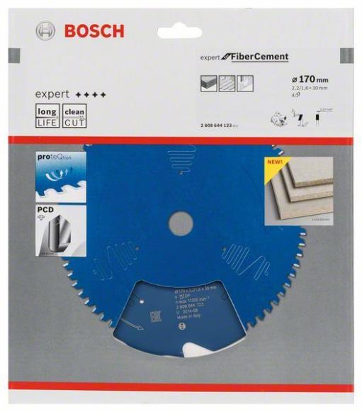 List kružne testere Expert for Fibre Cement 170 x 30 x 2,2 mm, 4 Bosch 2608644123, 170 x 30 x 2,2 mm, 4