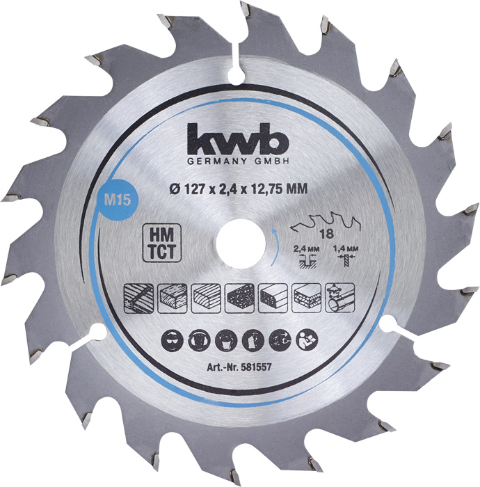KWB 49581557 list za cirkular za drvo 127 x 12,75 mm, 18T