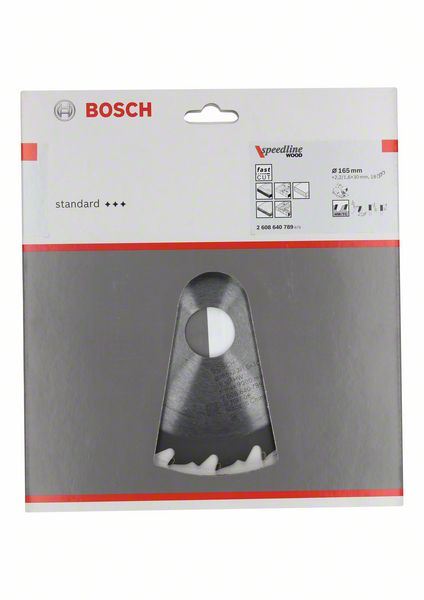 List kružne testere Speedline Wood Bosch 2608640789, 165 x 30 x 2,2 mm, 18