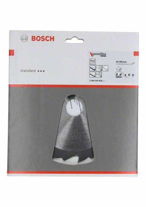 List kružne testere Speedline Wood Bosch 2608640800, 190 x 30 x 2,4 mm, 12