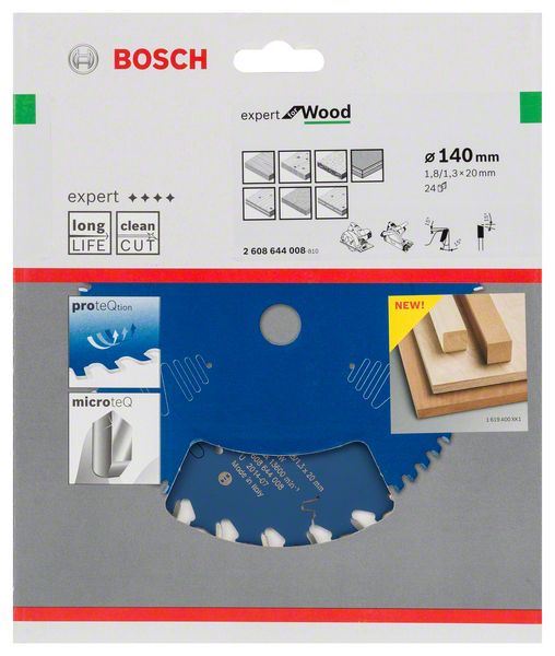 List kružne testere Expert for Wood Bosch 2608644008, 140 x 20 x 1,8 mm, 24