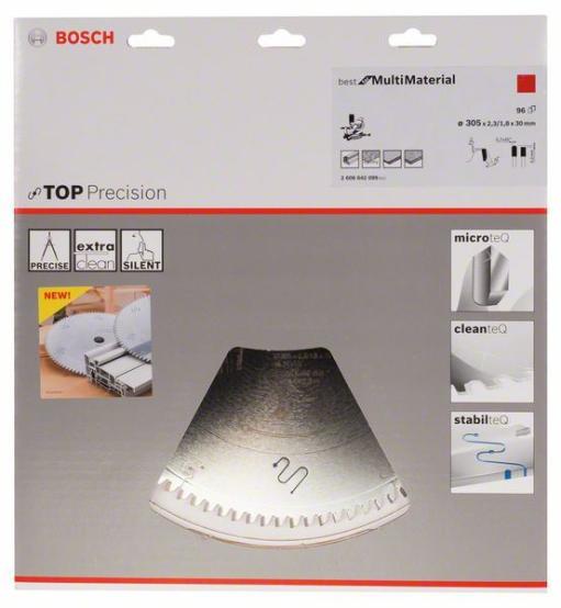 List kružne testere Top Precision Best for Multi Material Bosch 2608642099, 305 x 30 x 2,3 mm, 96