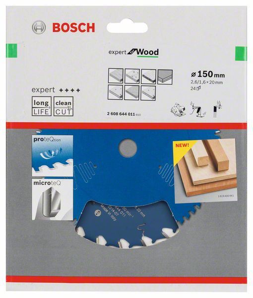 List kružne testere Expert for Wood Bosch 2608644011, 150 x 20 x 2,6 mm, 24