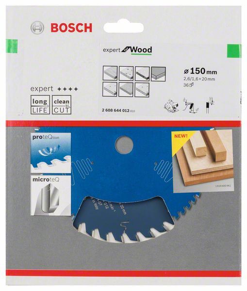 List kružne testere Expert for Wood Bosch 2608644012, 150 x 20 x 2,6 mm, 36