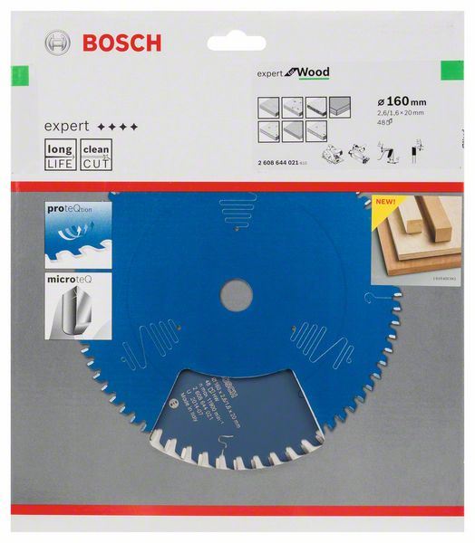 List kružne testere Expert for Wood Bosch 2608644021, 160 x 20 x 2,6 mm, 48