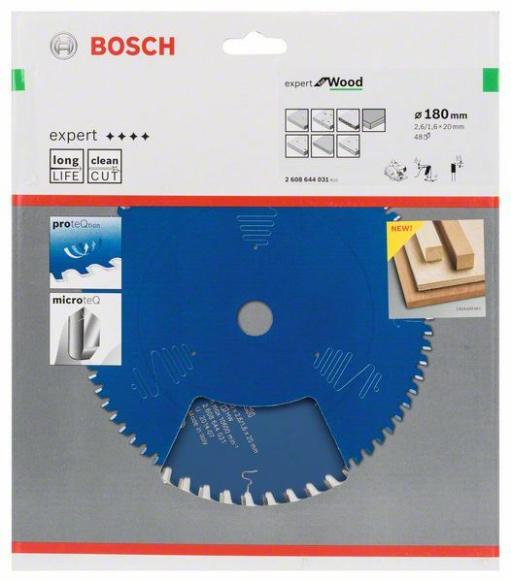 List kružne testere Expert for Wood Bosch 2608644031, 180 x 20 x 2,6 mm, 48