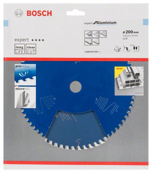 List kružne testere Expert for Aluminium Bosch 2608644104, 200 x 32 x 2,8 mm, 60