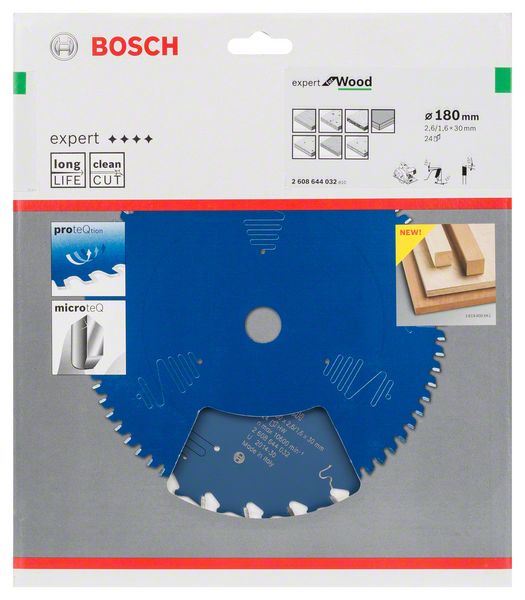 List kružne testere Expert for Wood Bosch 2608644032, 180 x 30 x 2,6 mm, 24