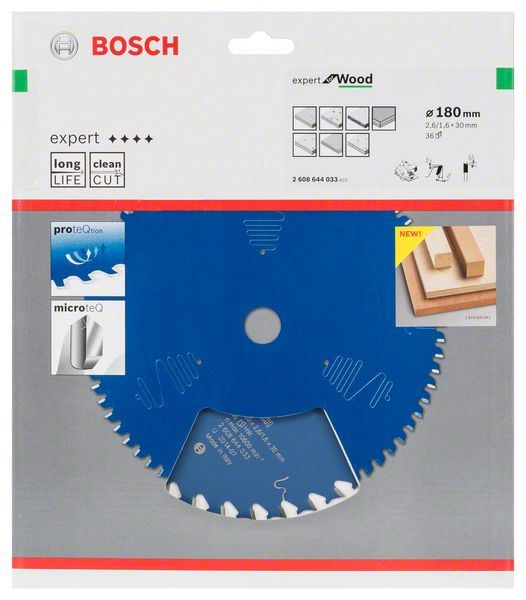 List kružne testere Expert for Wood Bosch 2608644033, 180 x 30 x 2,6 mm, 36
